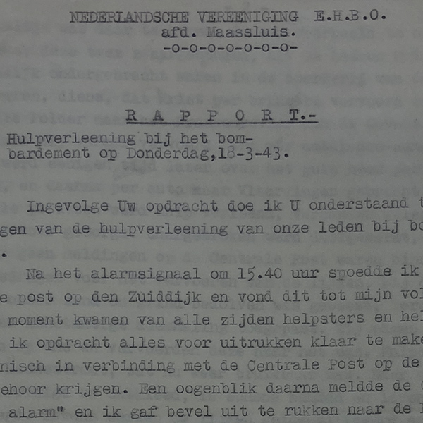EHBO rapport 18 maart 1943 - #WO2MS